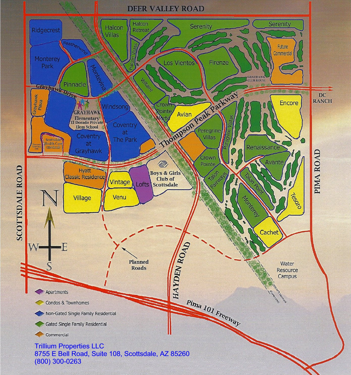 Map of Grayhawk Scottsdale Arizona